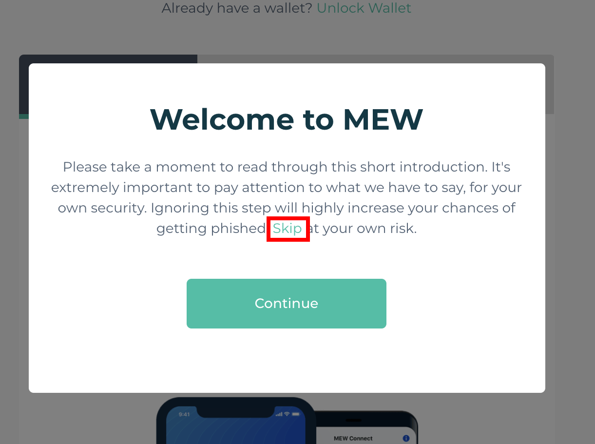 A scenario which user skip the tutorial · Issue #221 · MyEtherWallet/MyEtherWallet · GitHub