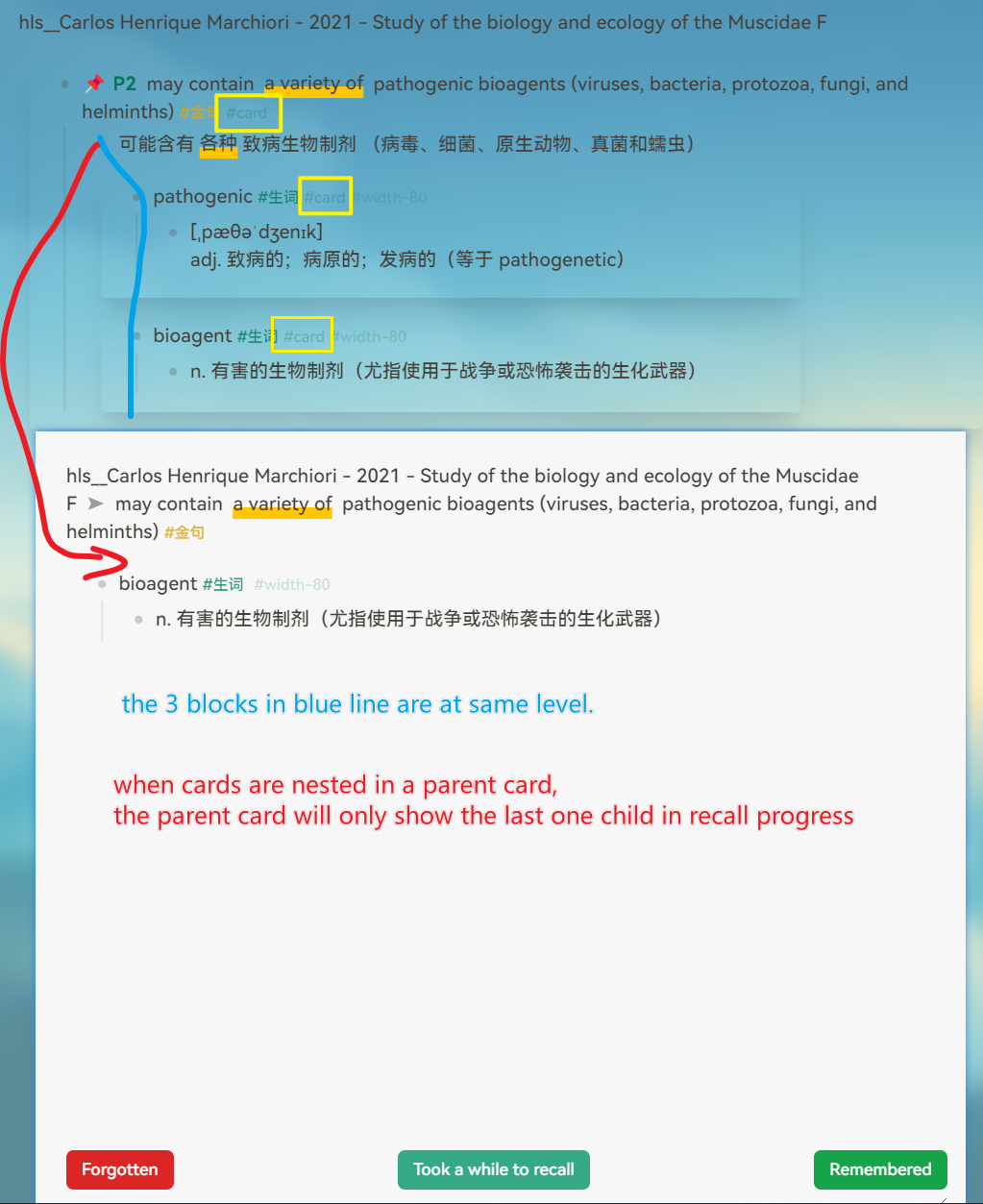 only the last child shows when the cards nested in a parent card · Issue #4541 · logseq/logseq ...