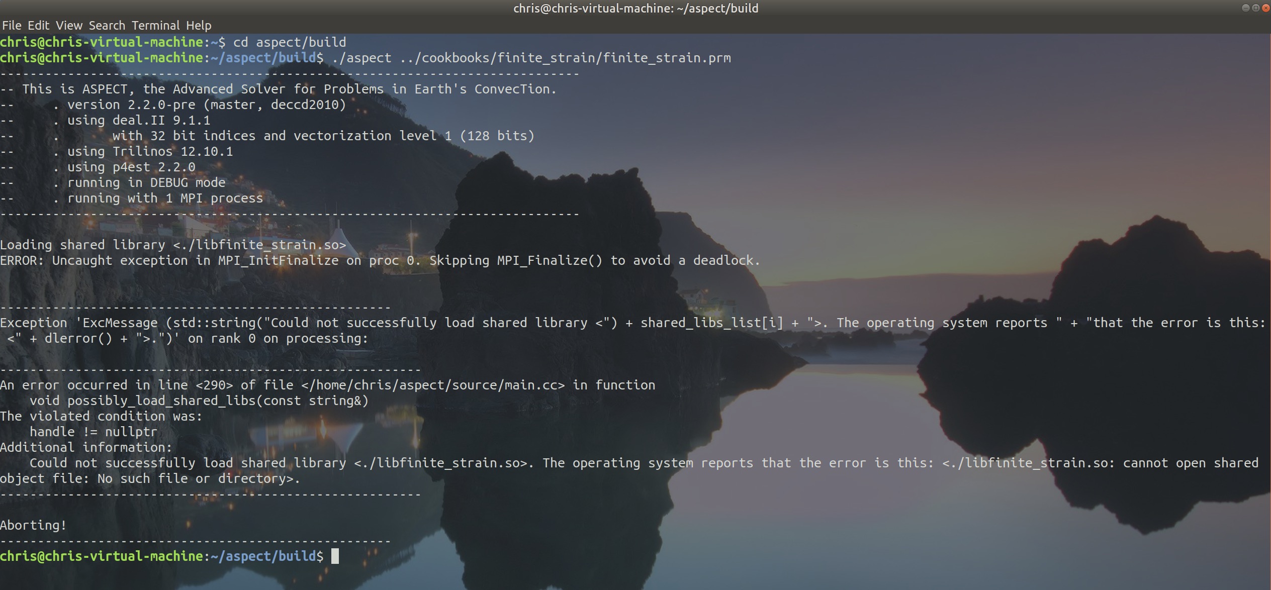 Could not successfully load shared library : No such file or directory ...