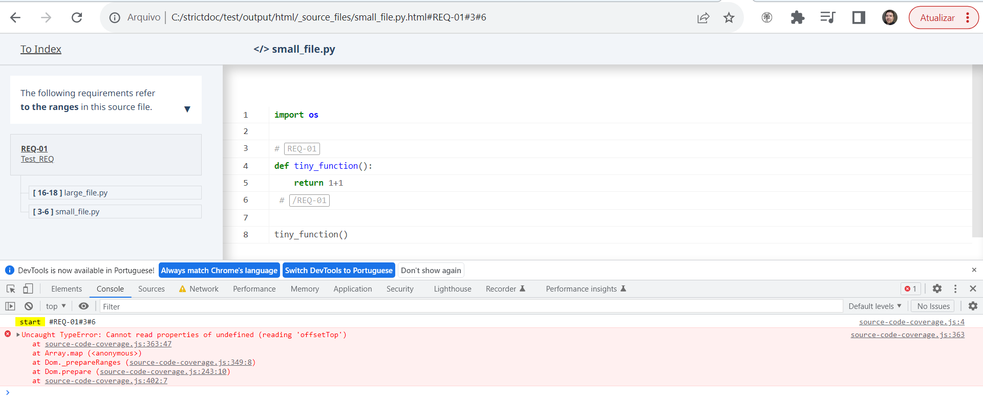 File Traceability: Highlight issues when tagging ranges outside of one of the referenced files ...