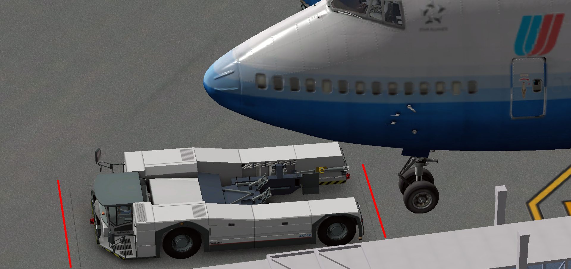 Lines on the ground around tug · Issue #136 · skiselkov/BetterPushbackC · GitHub