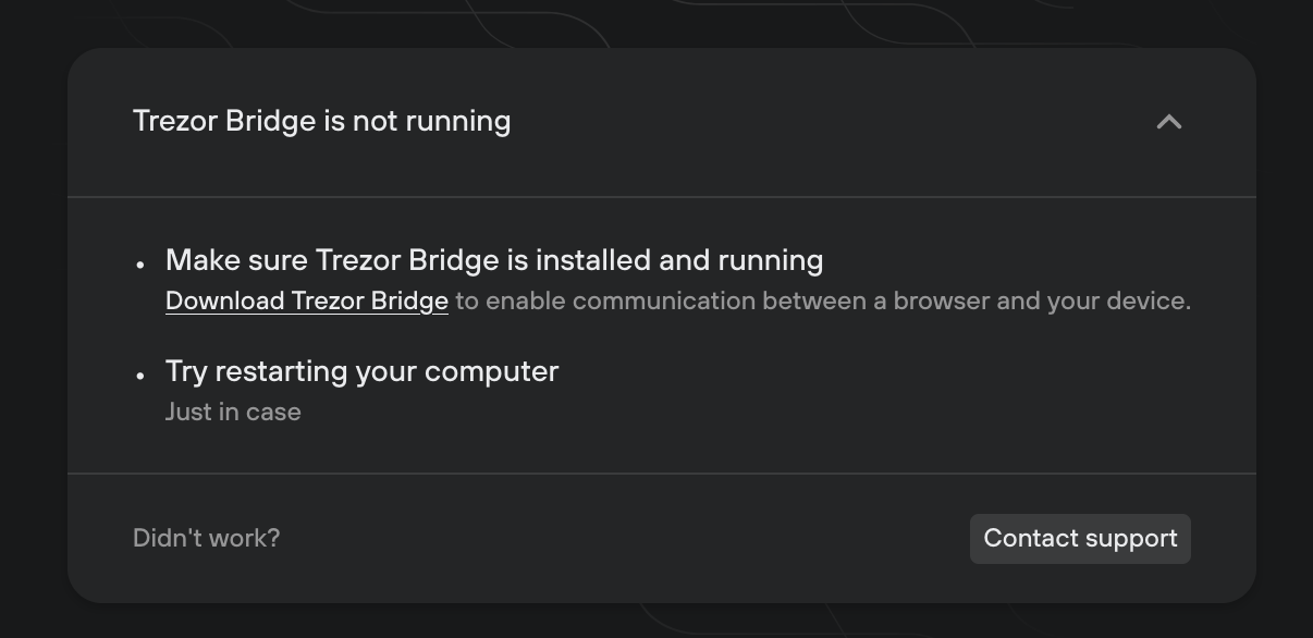 refactor: bridge in onboarding · Issue #1634 · trezor/trezor-suite · GitHub
