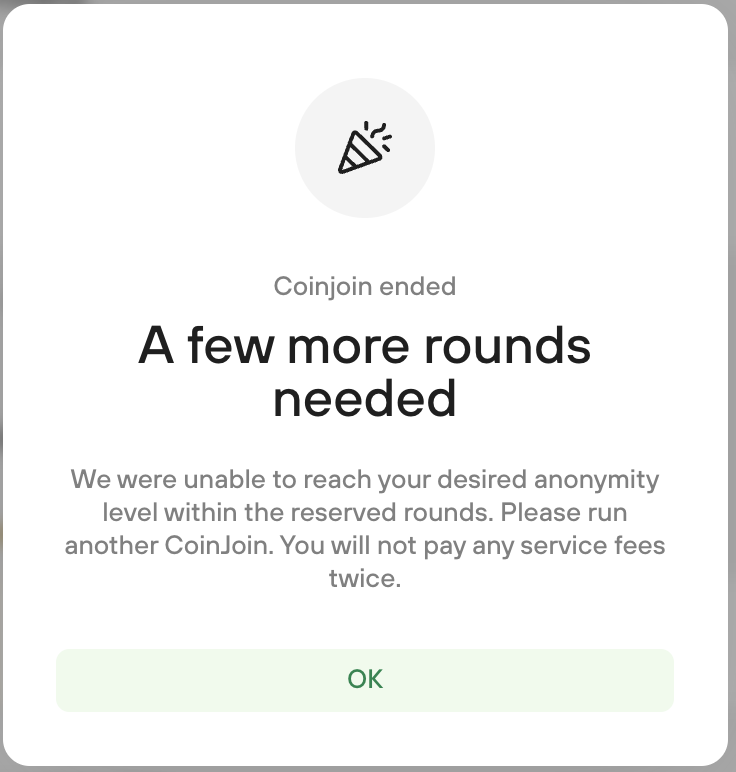 Improve CoinJoin success modals · Issue #7001 · trezor/trezor-suite · GitHub