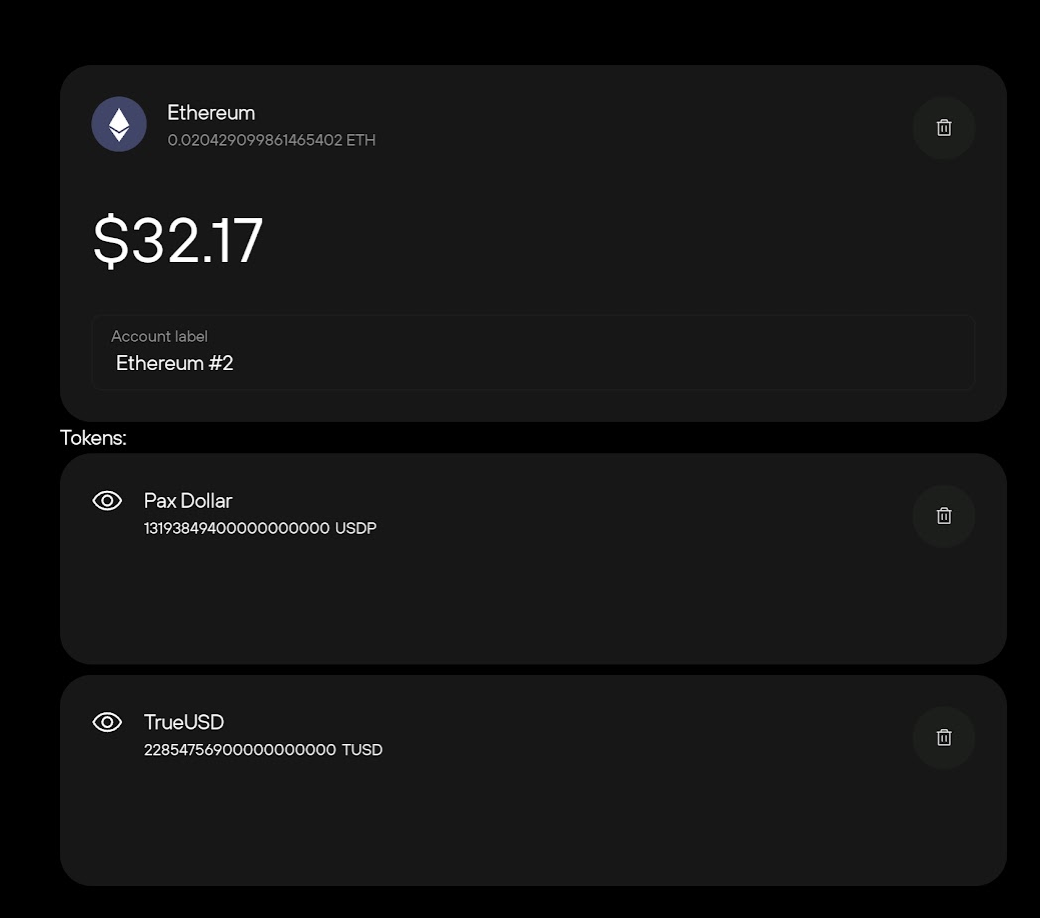 ERC20 n.1 - Show tokens on Import Summary Screen · Issue #7643 · trezor/trezor-suite · GitHub