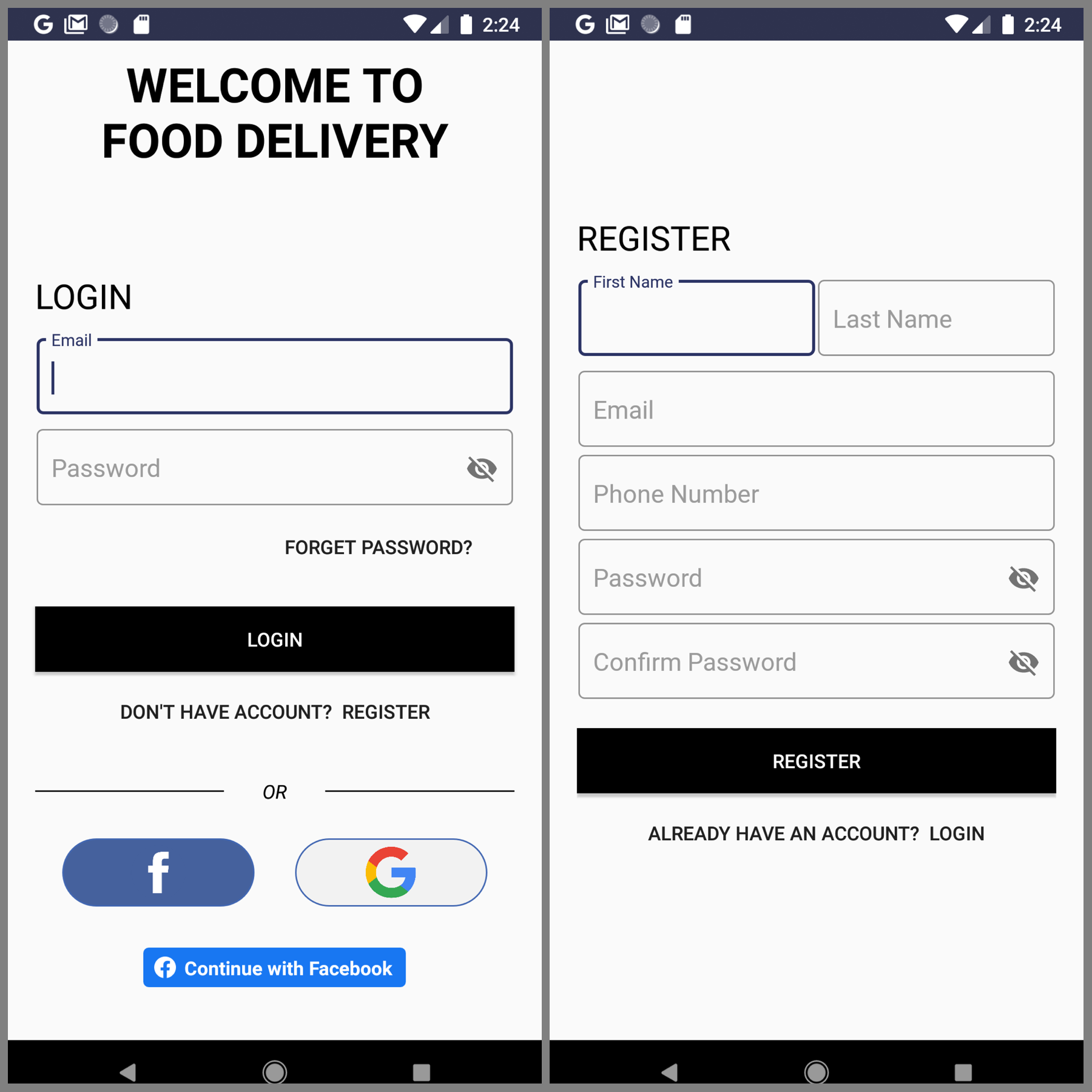 GitHub - jaiminhapani/Online-Food-Ordering: Advance Android Project ...