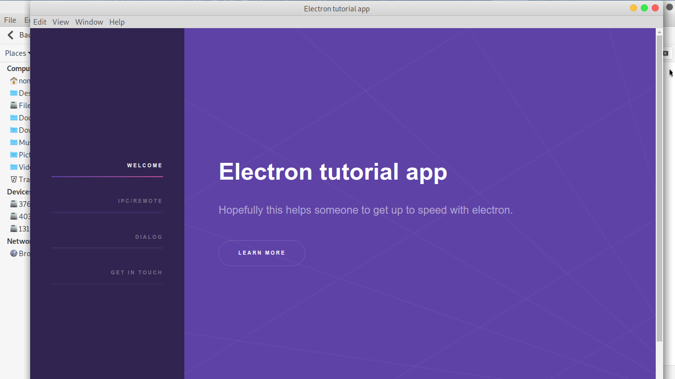 Electron didnt render the edited index.html completely in the app ...