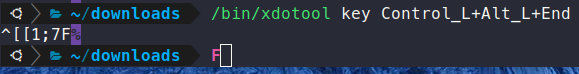 Xdotool Type Controllaltlend Command Not Working As Expected