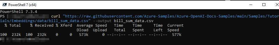 curl "....Embeddings/data/bill_sum_data.csv" --output bill_sum_data.csv ...