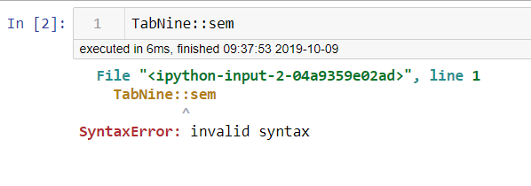 Tabninesem Message After Install · Issue 5 · Codotajupyter Tabnine · Github