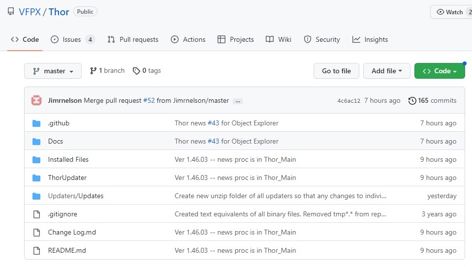 Thor Ver 1.45.03 or 1.46.03 · Issue #53 · VFPX/Thor · GitHub