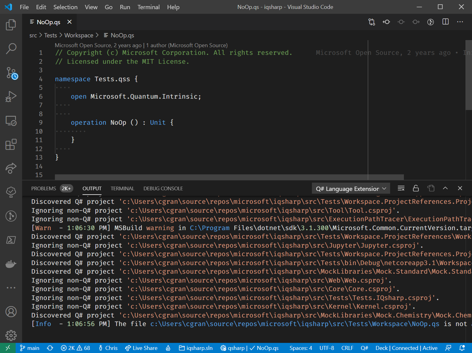 VSCode: Creating first Q# project fails · Issue #848 · microsoft/qsharp ...