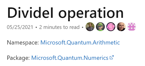 open Microsoft.Quantum.Arithmetic not showing Dividel operation for use. · Issue #502 ...