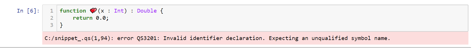 Some Unicode characters accepted as Q# identifiers cause C# code generation failure. · Issue ...