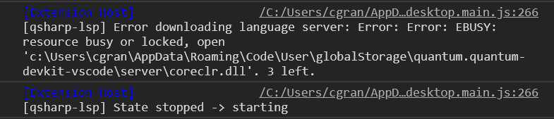 Could not download Q# language server. · Issue #498 · microsoft/qsharp-compiler · GitHub