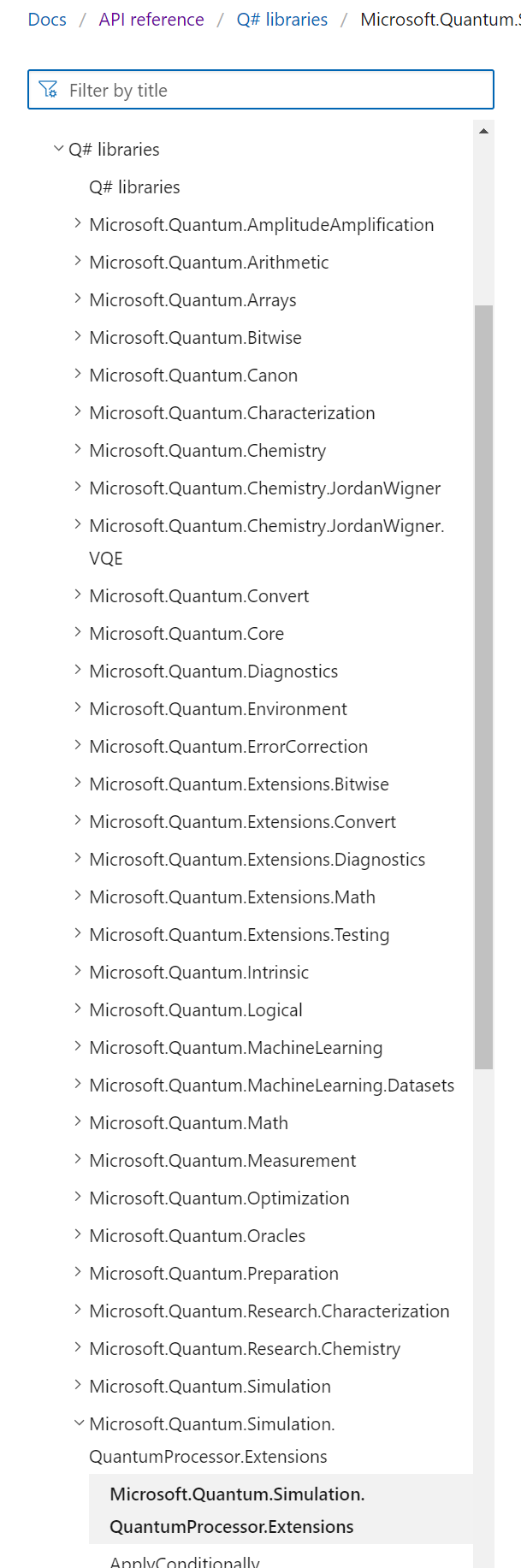 Namespace Microsoft Quantum Simulation Quantumprocessor Extensions Shouldn T Be Visible · Issue