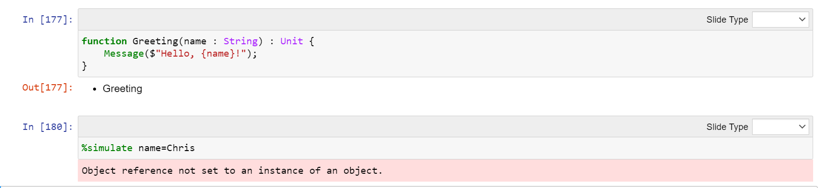 Confusing error message when operation name to %simulate is invalid ...