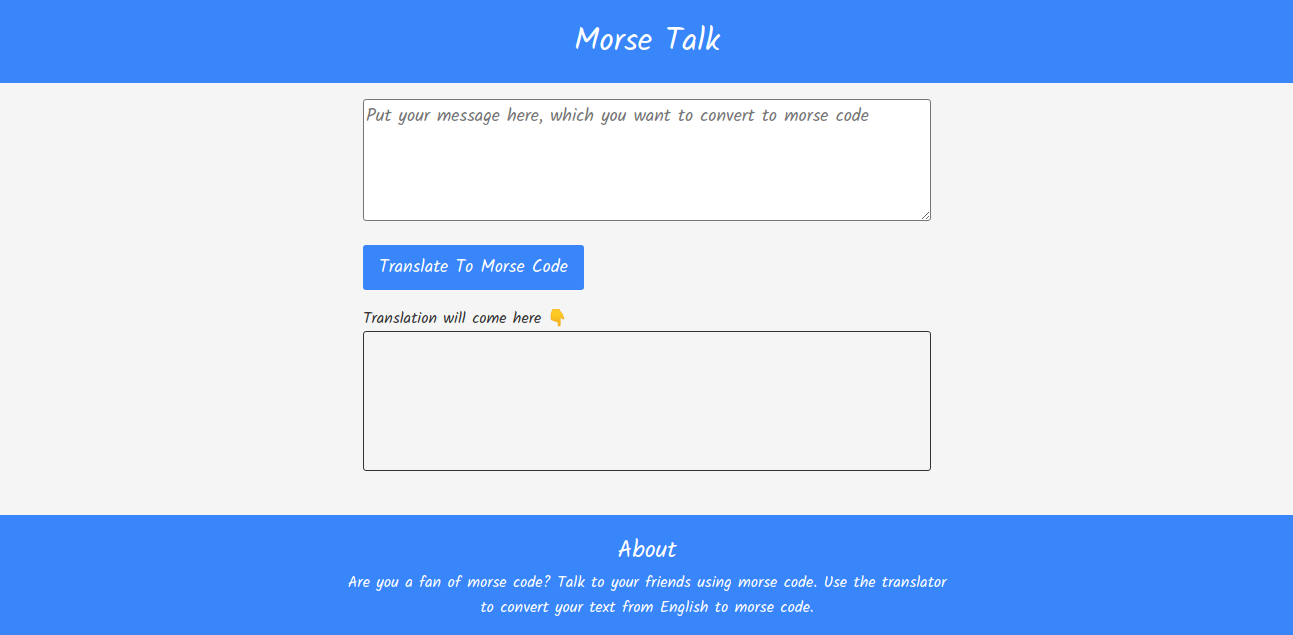GitHub - anandbaraik/morse-code-translator: Are you a fan of morse code ...