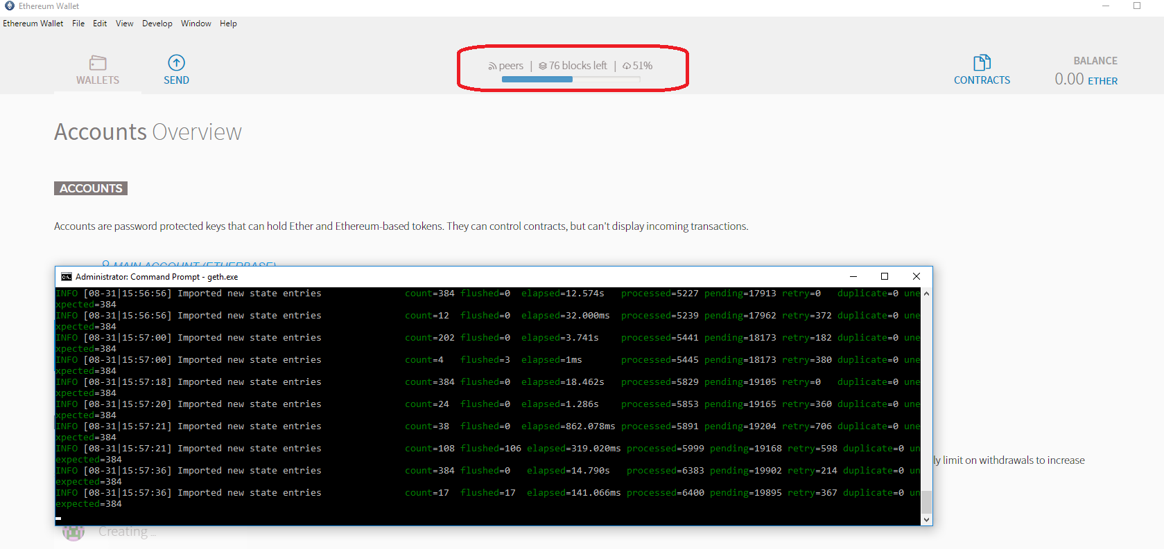 transactions unconfirmed \ wallet contracts pending creating \ custom tokens not updated ...