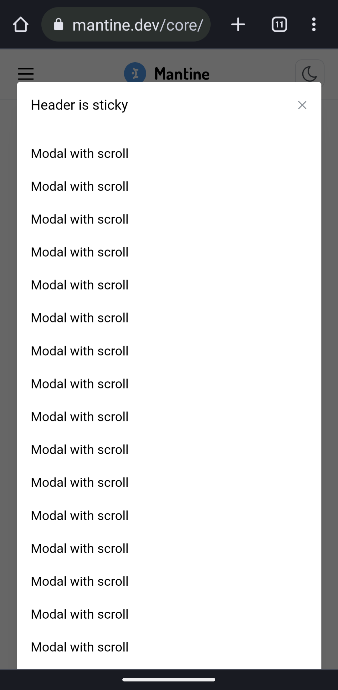 Mobile web modal height display bug · Issue #4516 · mantinedev/mantine · GitHub