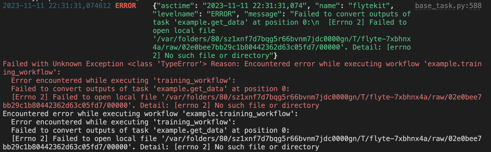 [BUG] Getting Started code errors out on MacOS M1 · Issue #4407 · flyteorg/flyte · GitHub