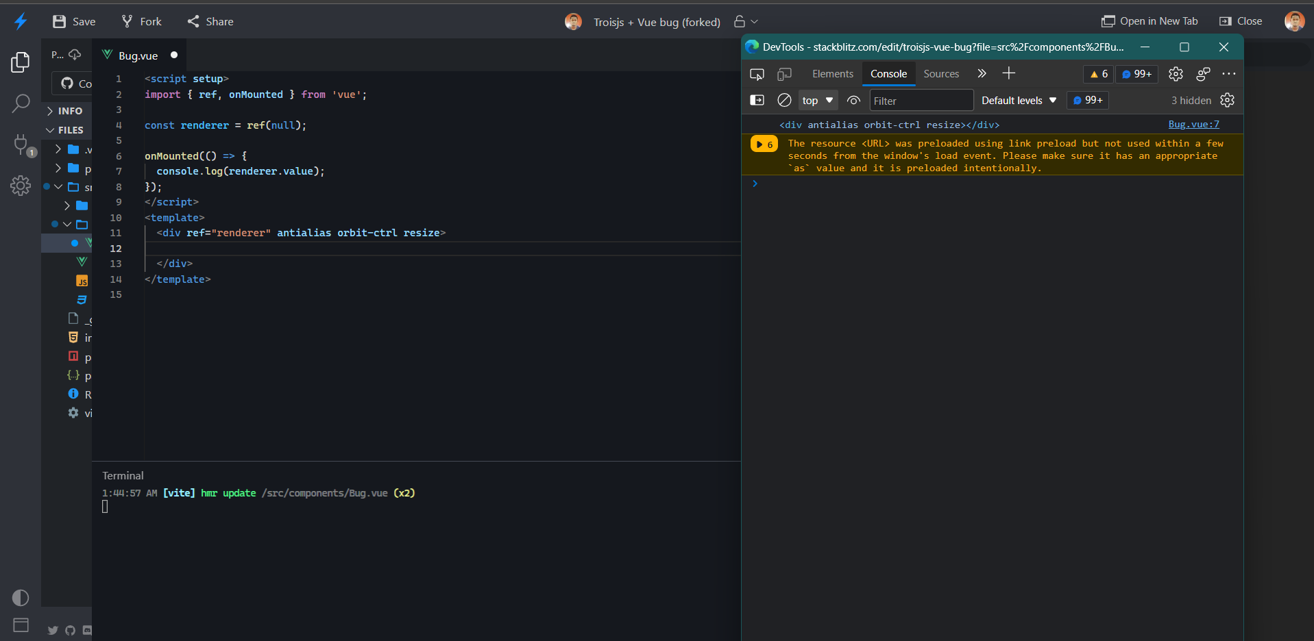 Getting Ref In Throws An Error About Dataoptions · Issue 6515 · Vuejscore · Github 8417