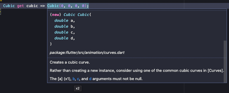 `Cubic` constructor's documentation is wrong in `curves.dart` · Issue ...