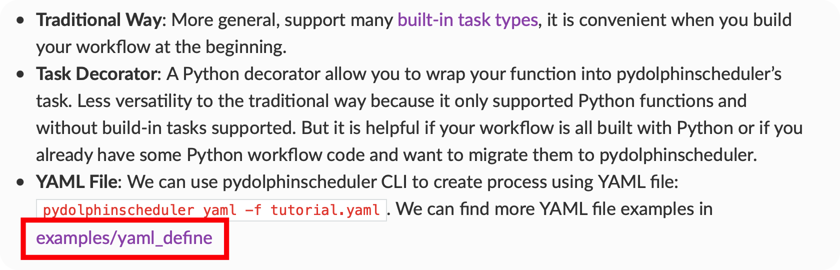 [doc][python] Yaml Define Examples Link Error · Issue 11816 · Apache Dolphinscheduler · Github