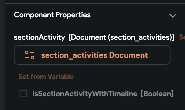 Component Param Of Type Boolean Is Not Showing Property Name After Binding The Value To It