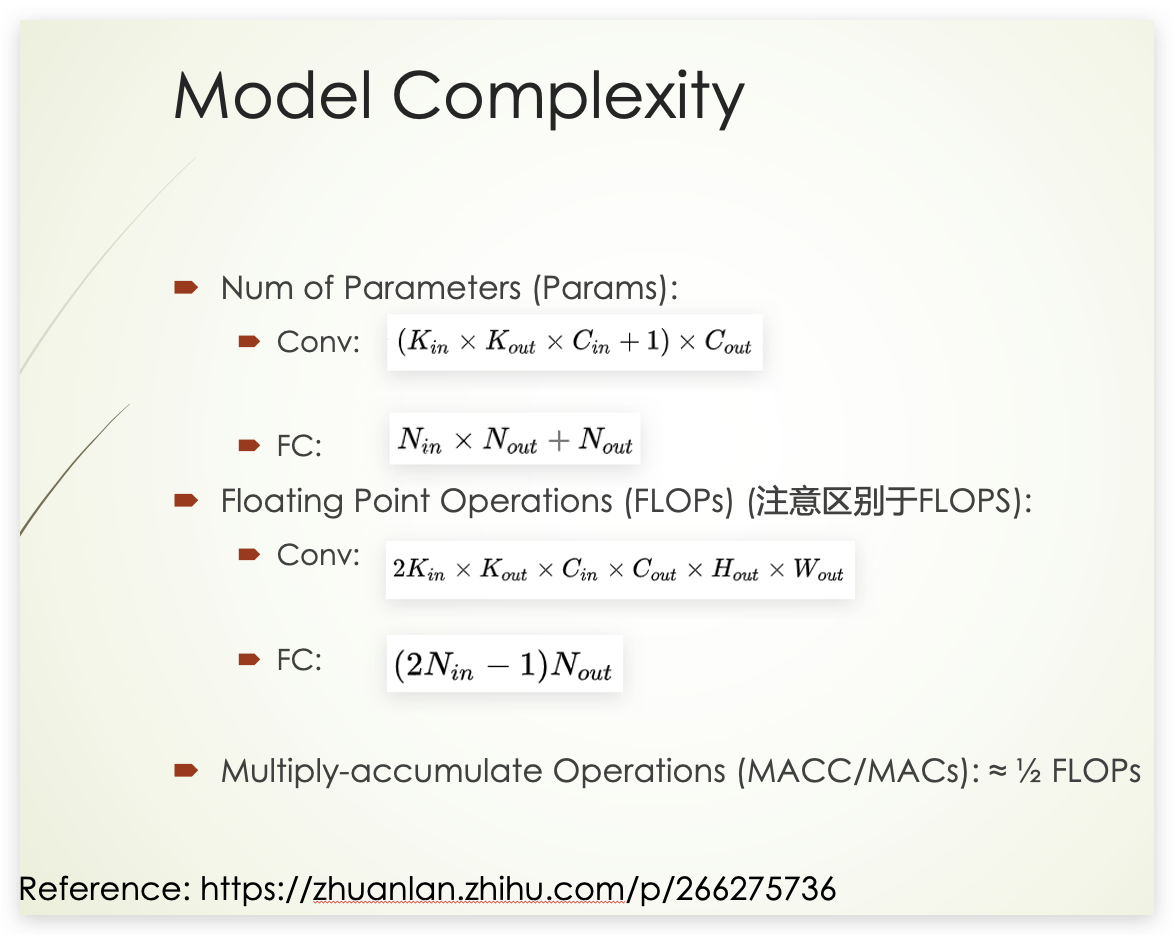 How to calculate the number of parameters and FLOPs inside the trained CNN model? · Issue #4 ...