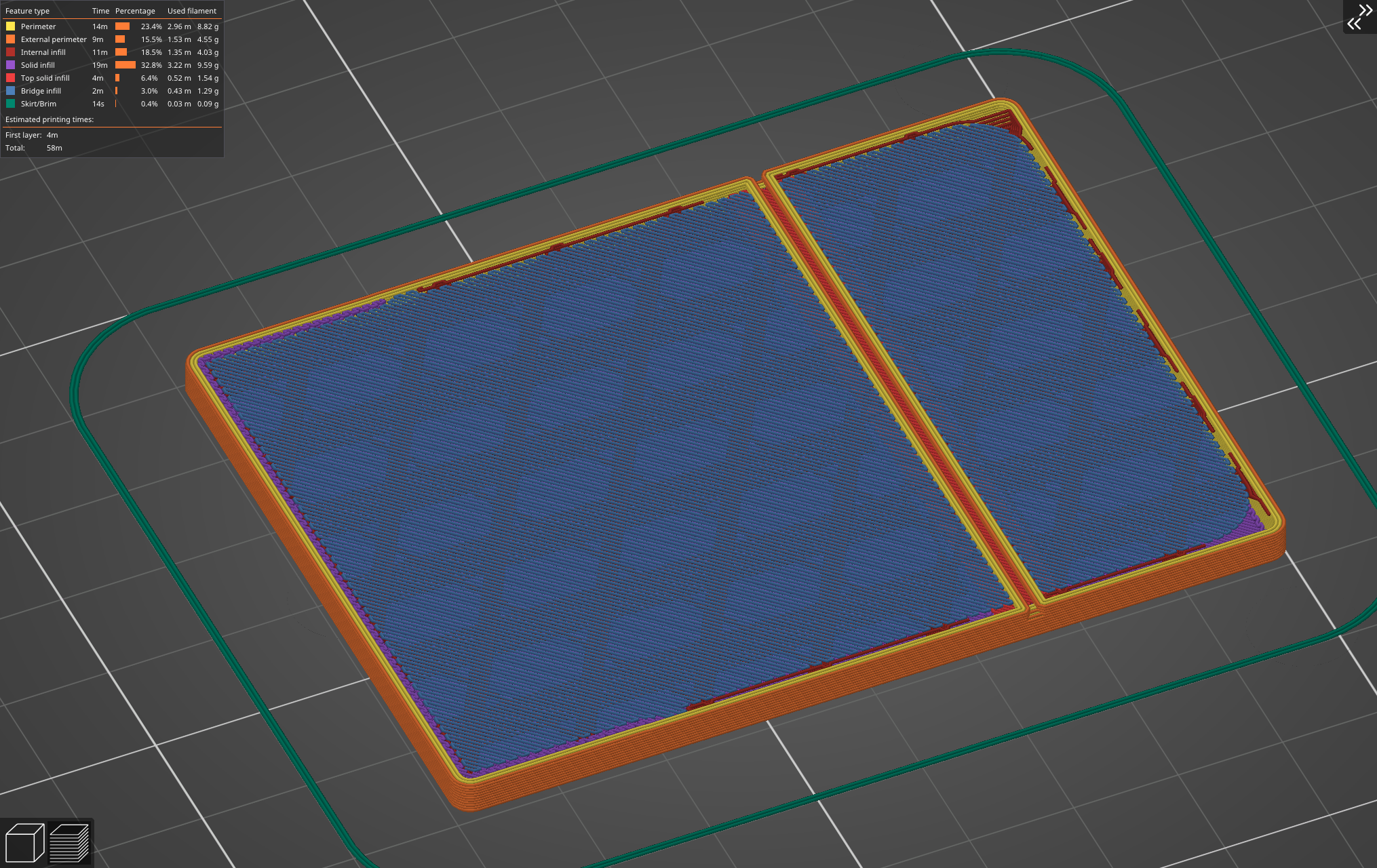 User input for expansion of bridge infill area, or "expand infill until ...