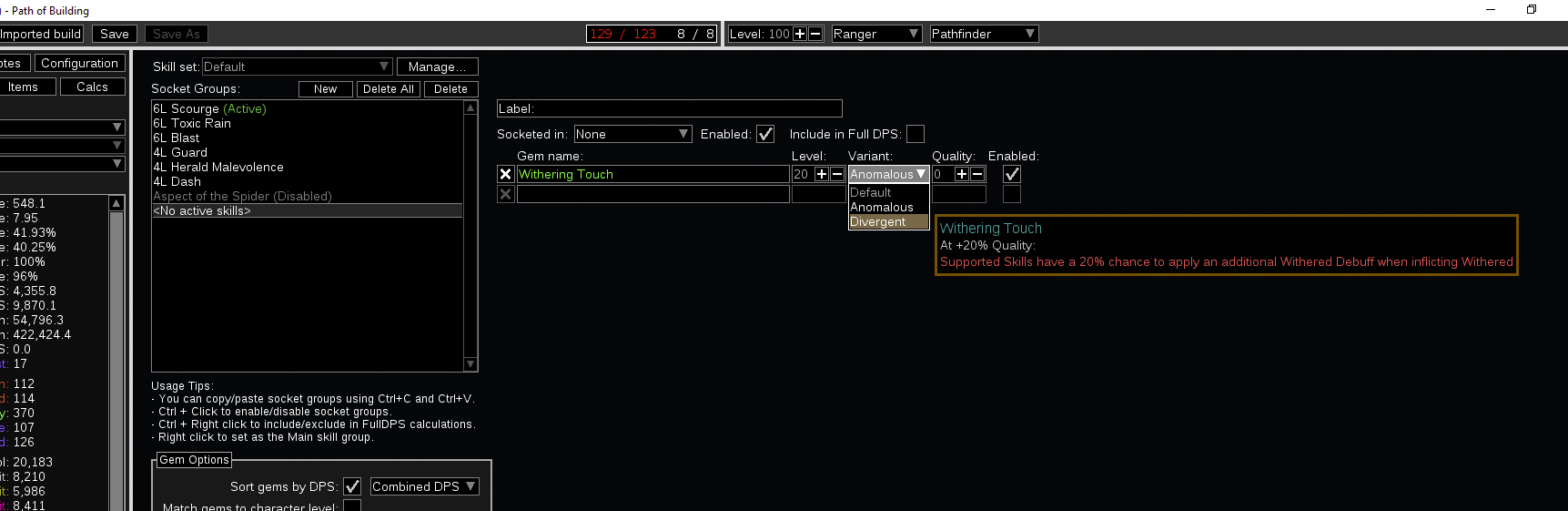 Divergent Withering Touch In Skill Section · Issue #1919 ...