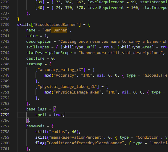 Dread and War banner are missing base flags · Issue #5125 · PathOfBuildingCommunity ...
