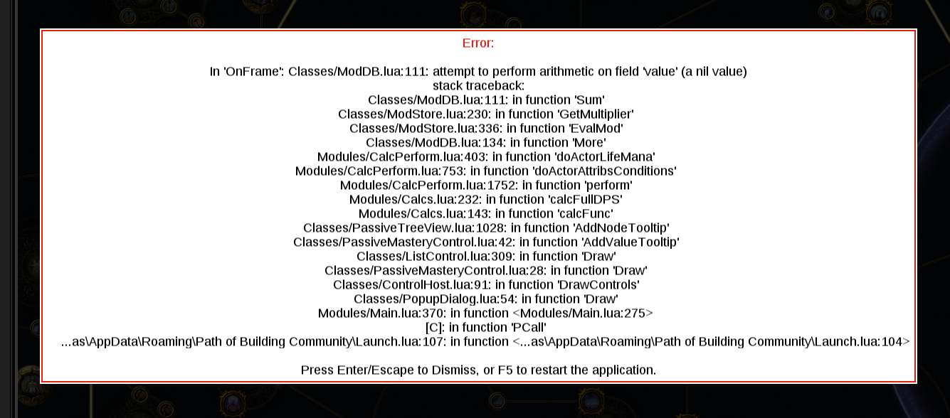 Crash when hovering 6 allocated masteries · Issue #6221 · PathOfBuildingCommunity/PathOfBuilding ...