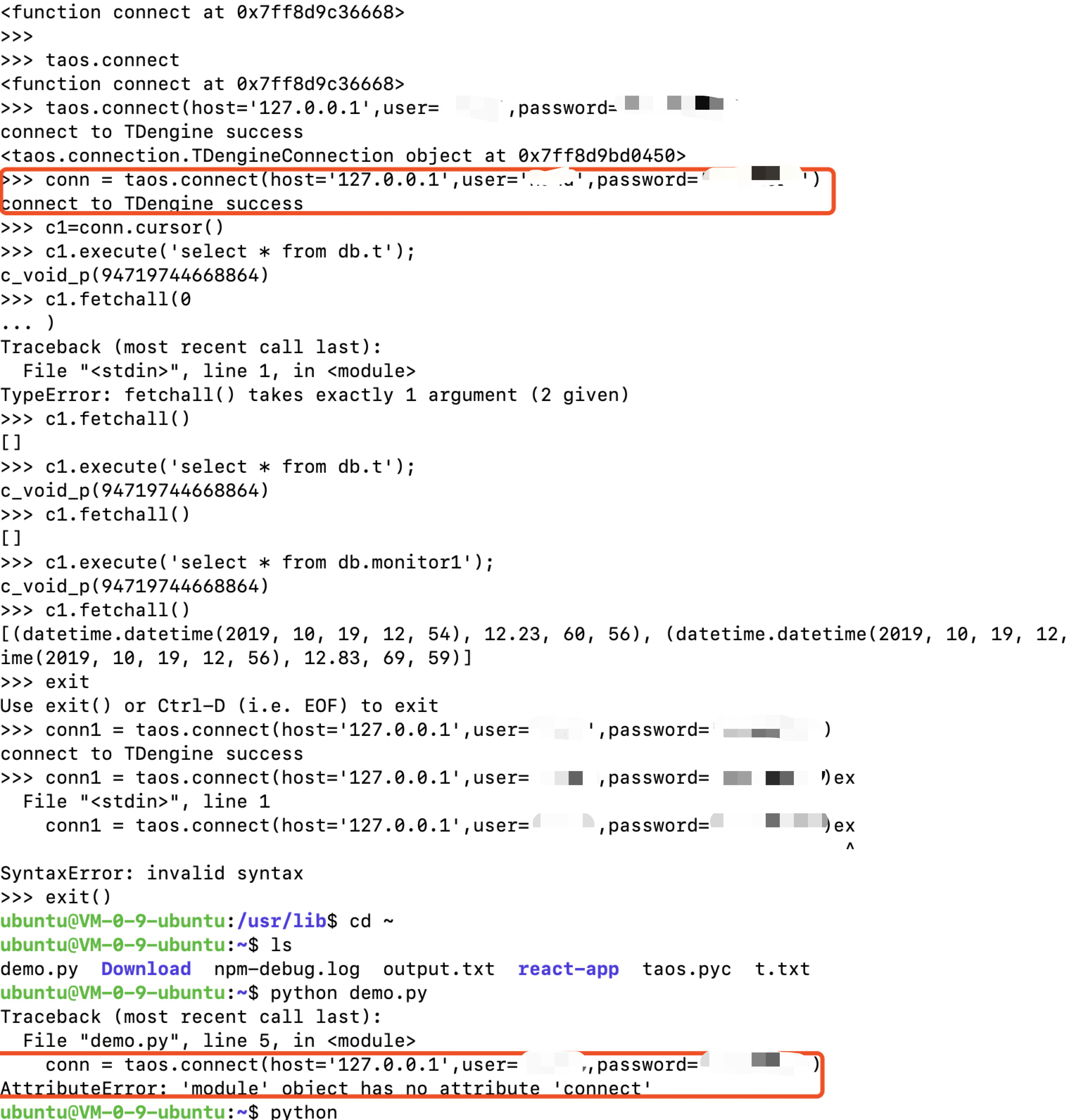 Python Error Module Object Has No Attribute Connect · Issue 636 · Taosdatatdengine · Github 9096