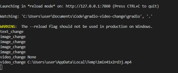 Video change event not trigger if the value is changed by gr.update() · Issue #3069 · gradio-app ...