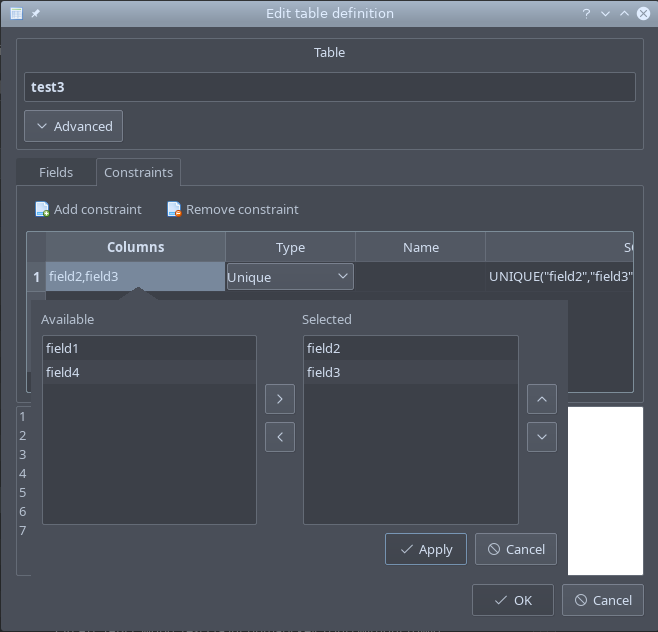 Needs UI for adding Unique Contraint for Multiple Columns · Issue #1139 · sqlitebrowser ...