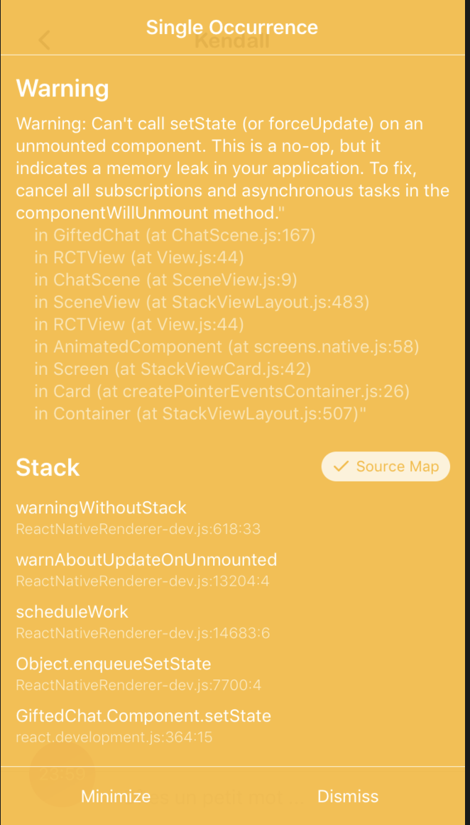 GiftedChat can't call setState on an unmount component · Issue #1079 · FaridSafi/react-native ...