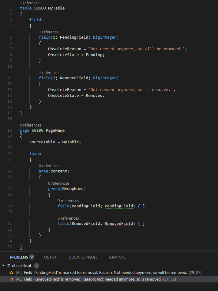 Obsolete field and the command line compiler · Issue #2092 · microsoft/AL · GitHub