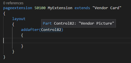 Cannot add factbox into page extension because some Anchors are not found in the target page ...