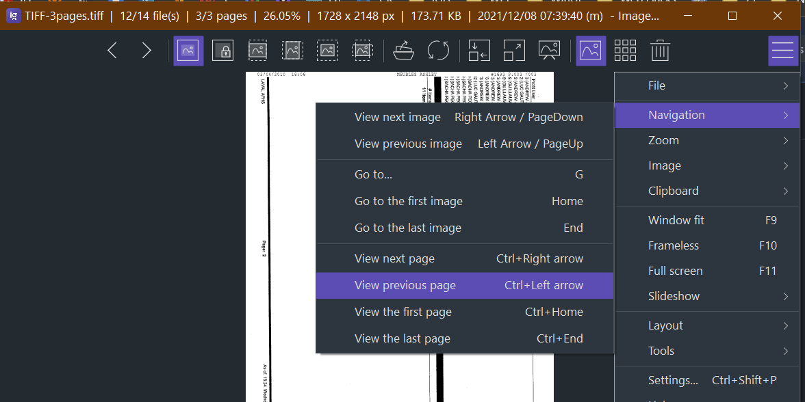 Imageglass only see page 1 of 3 multi page TIFF - Windows Photo Viewer can see it fine · Issue ...