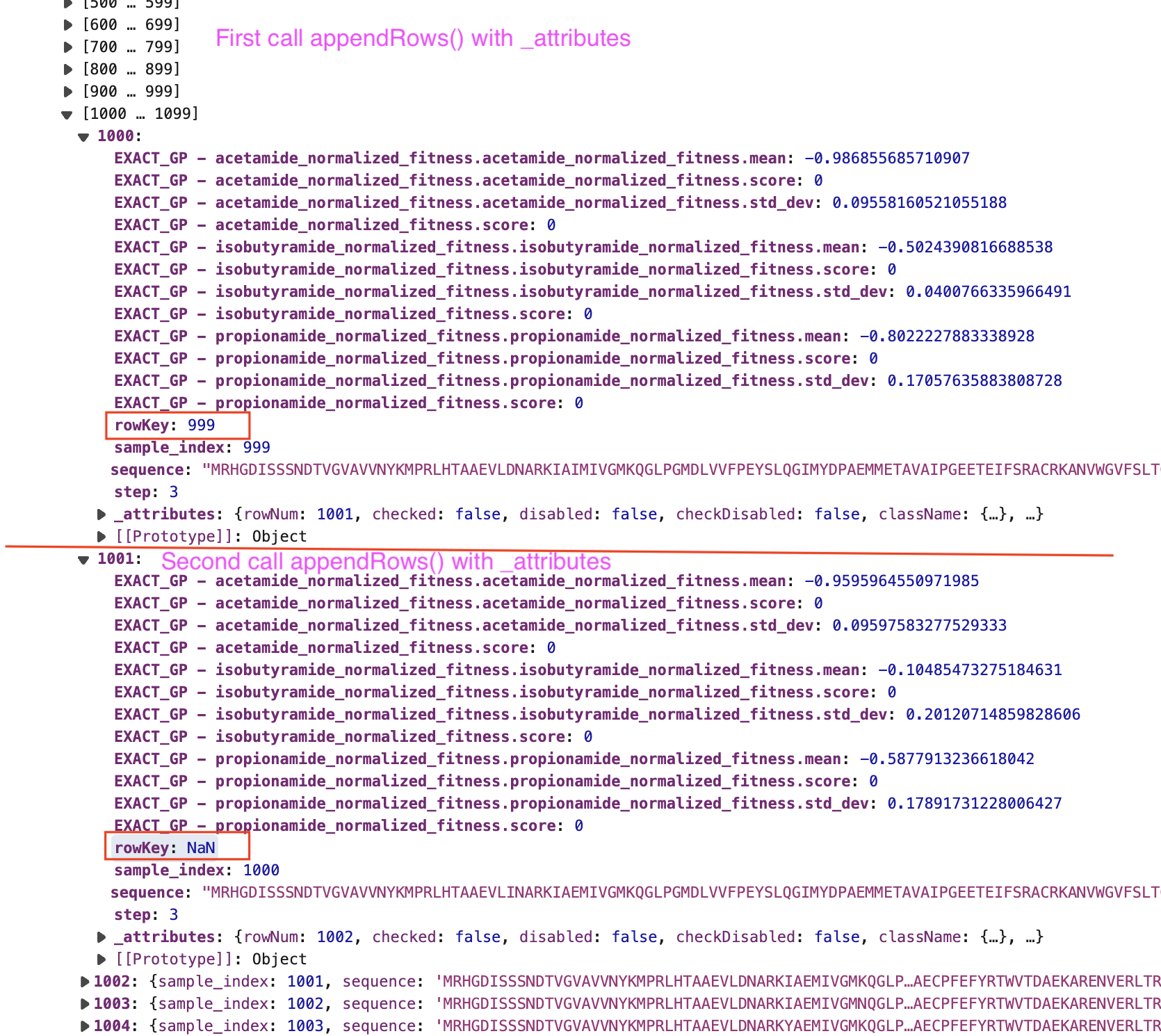 Tui-Grid v4.21.17: `rowKey` is `NaN` when appending rows with ...