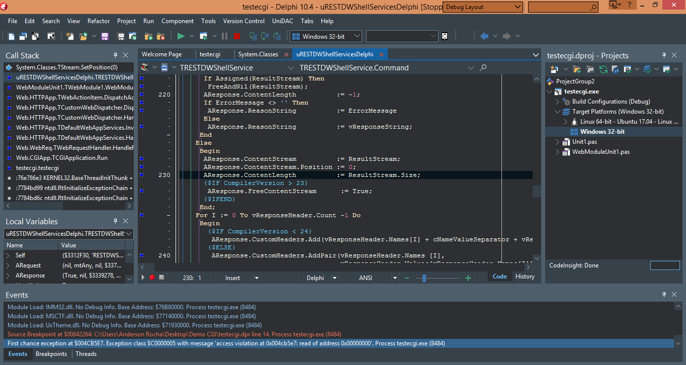 AV em CGI Delphi · Issue #83 · OpenSourceCommunityBrasil/REST-DataWare · GitHub