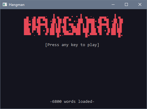 GitHub - dnedry2/Hangman: Console based hangman game