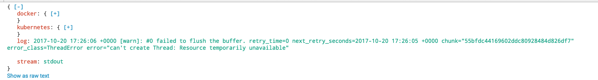 failed to write data into buffer · Issue #13 · cmeerbeek/fluent-plugin-splunkhec · GitHub