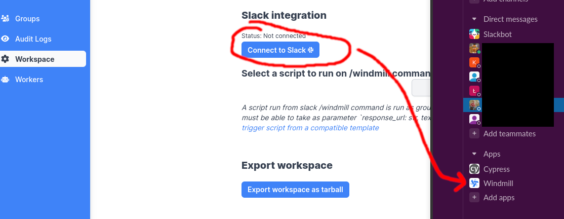 bug: connect to workspace doesn't appear as connected for the slack integration · Issue #846 ...