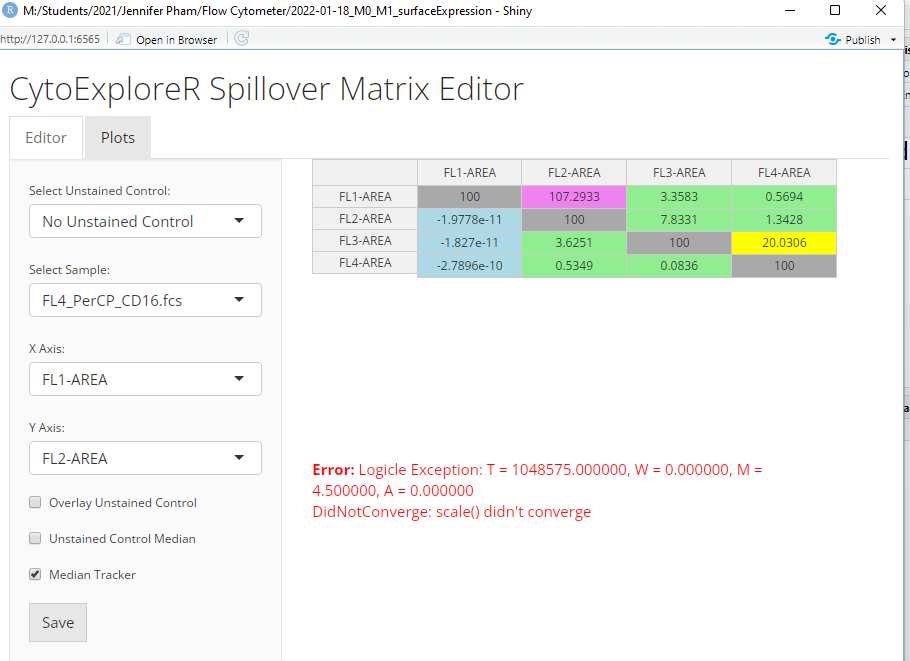 Confusing logicle exception during spill correction · Issue #129 ...