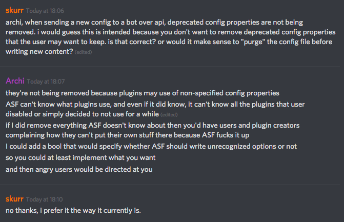 Review "deprecated config setting" feature · Issue #471 · JustArchiNET/ASF-ui · GitHub