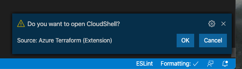 Wants to open CloudShell on file deletion · Issue #215 · Azure/vscode-azureterraform · GitHub