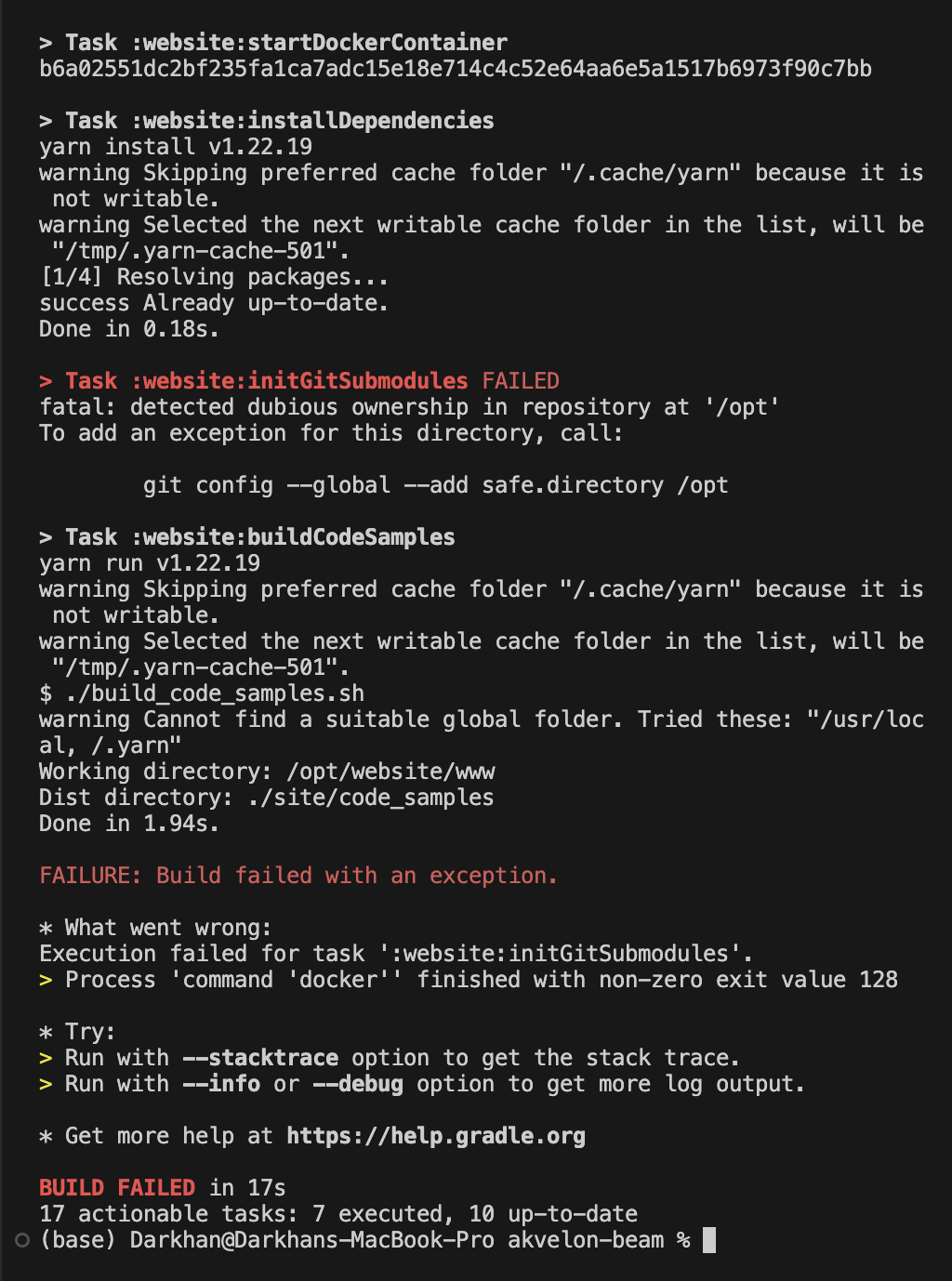 Bug Beam Website Cannot Run Locally On Mac · Issue 27012 · Apachebeam · Github 