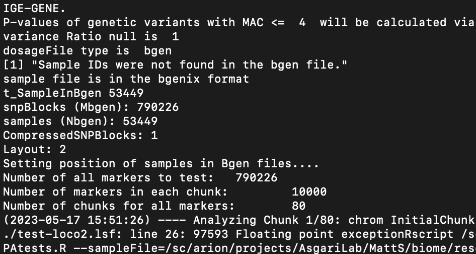Floating Point Exception Raised During Step2 SPAtests Issue 96